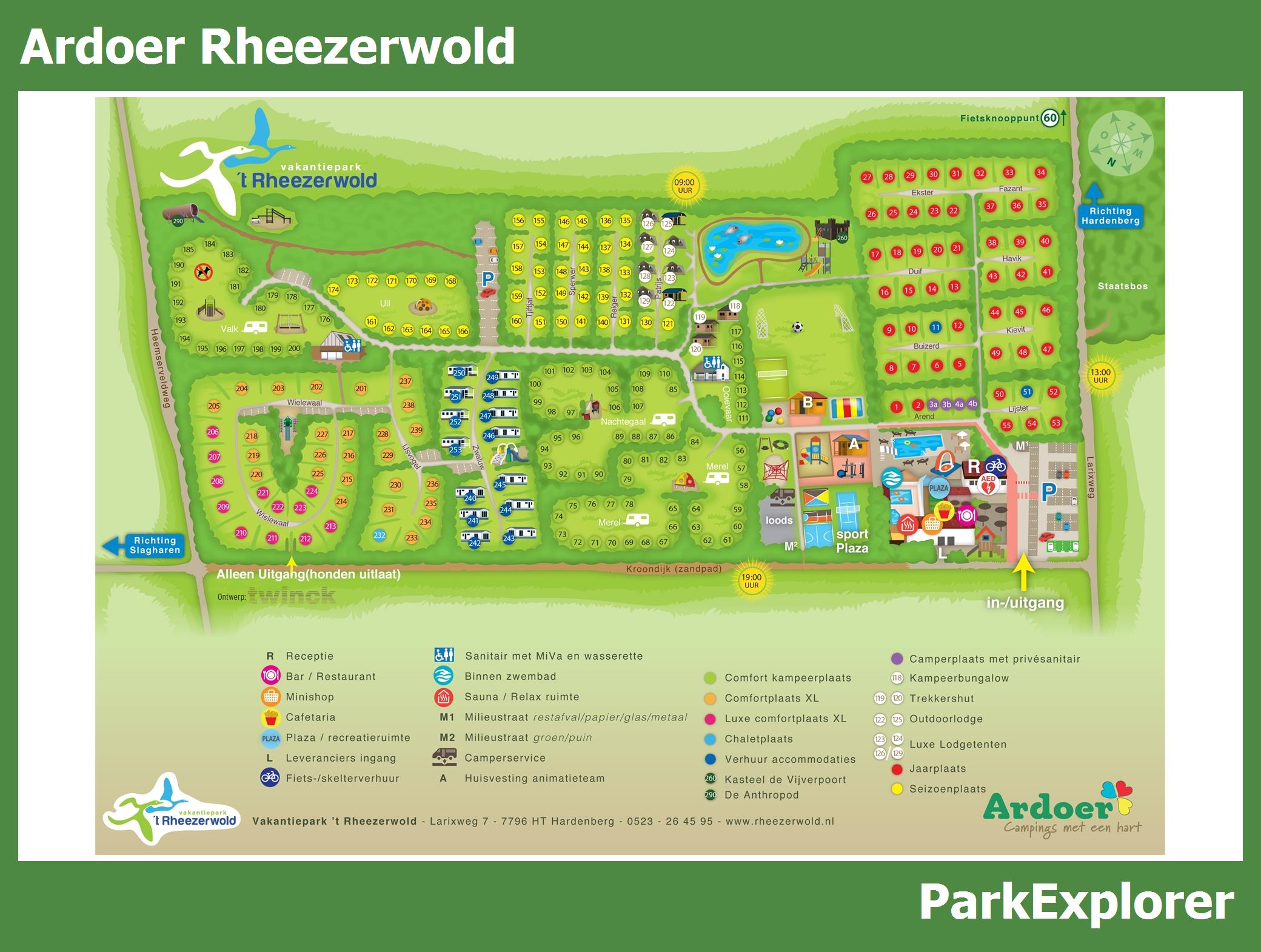 Plattegrond van Ardoer Rheezerwold | ParkExplorer