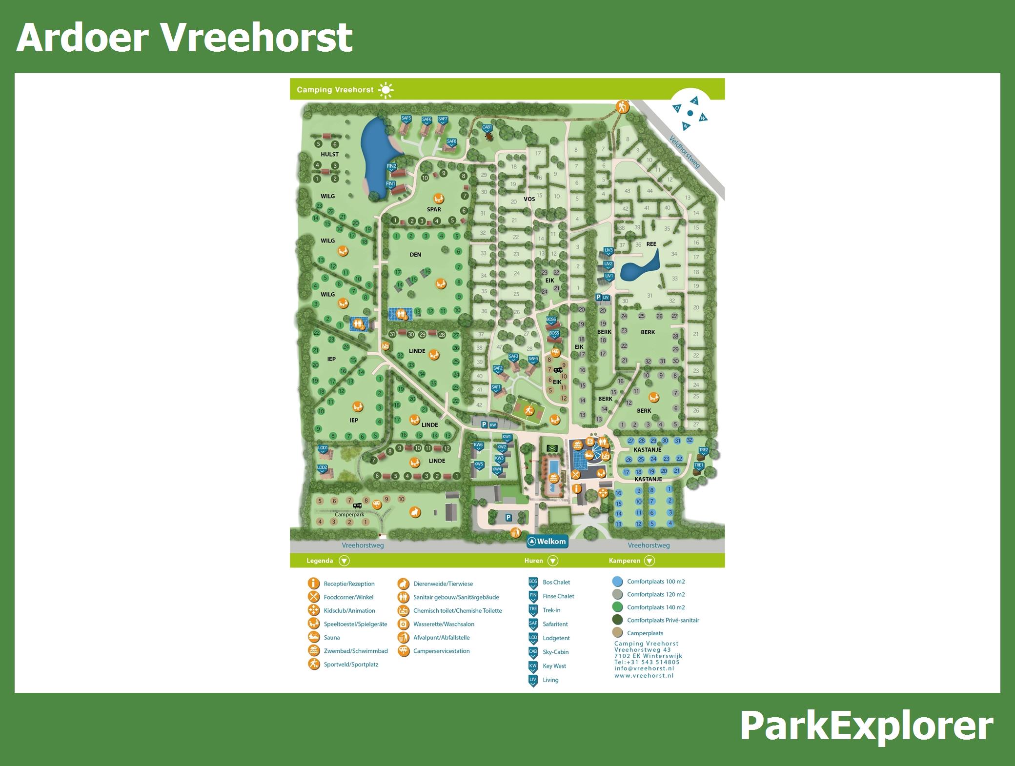 // Plattegrond van Ardoer Vreehorst | ParkExplorer