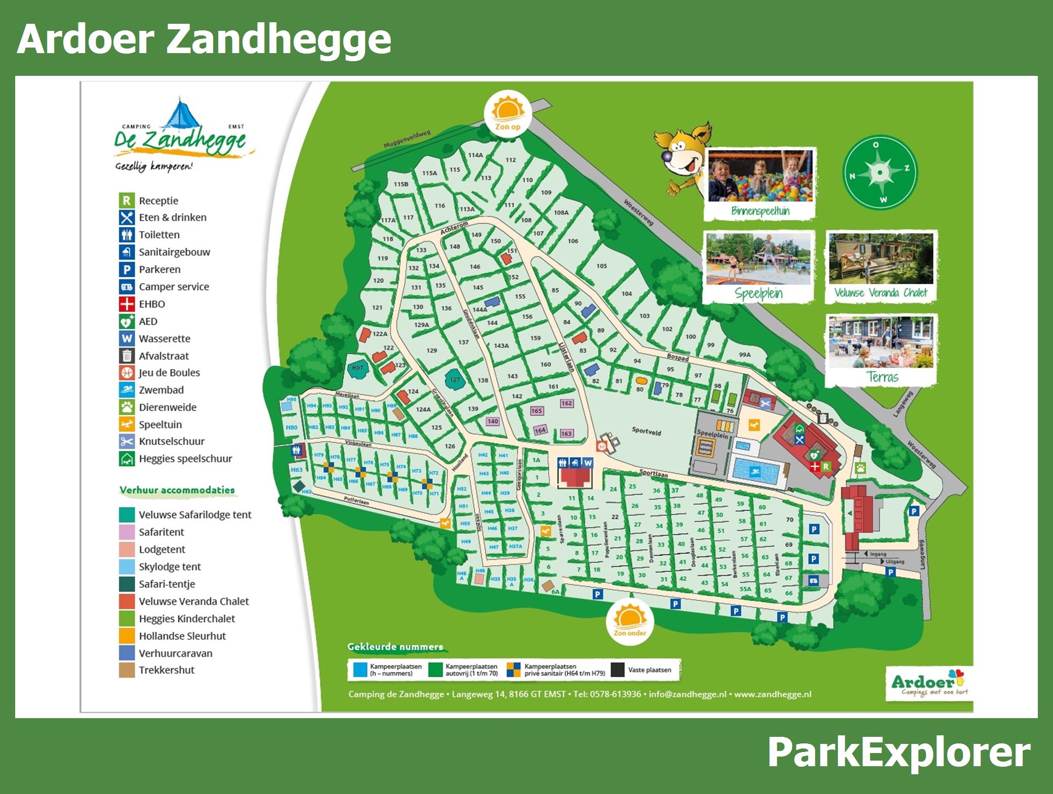 Plattegrond van Ardoer Zandhegge | ParkExplorer