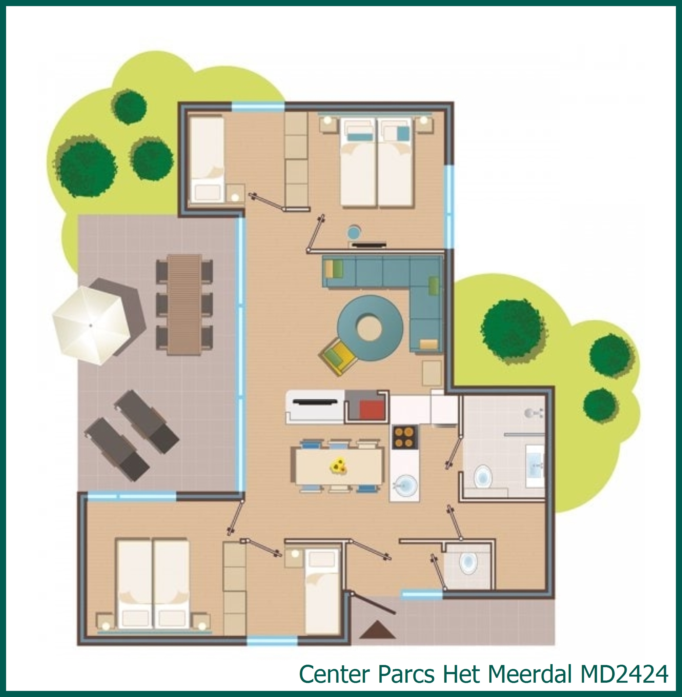 MD2424 - Center Parcs Het Meerdal - Premium cottage voor 6 personen ...
