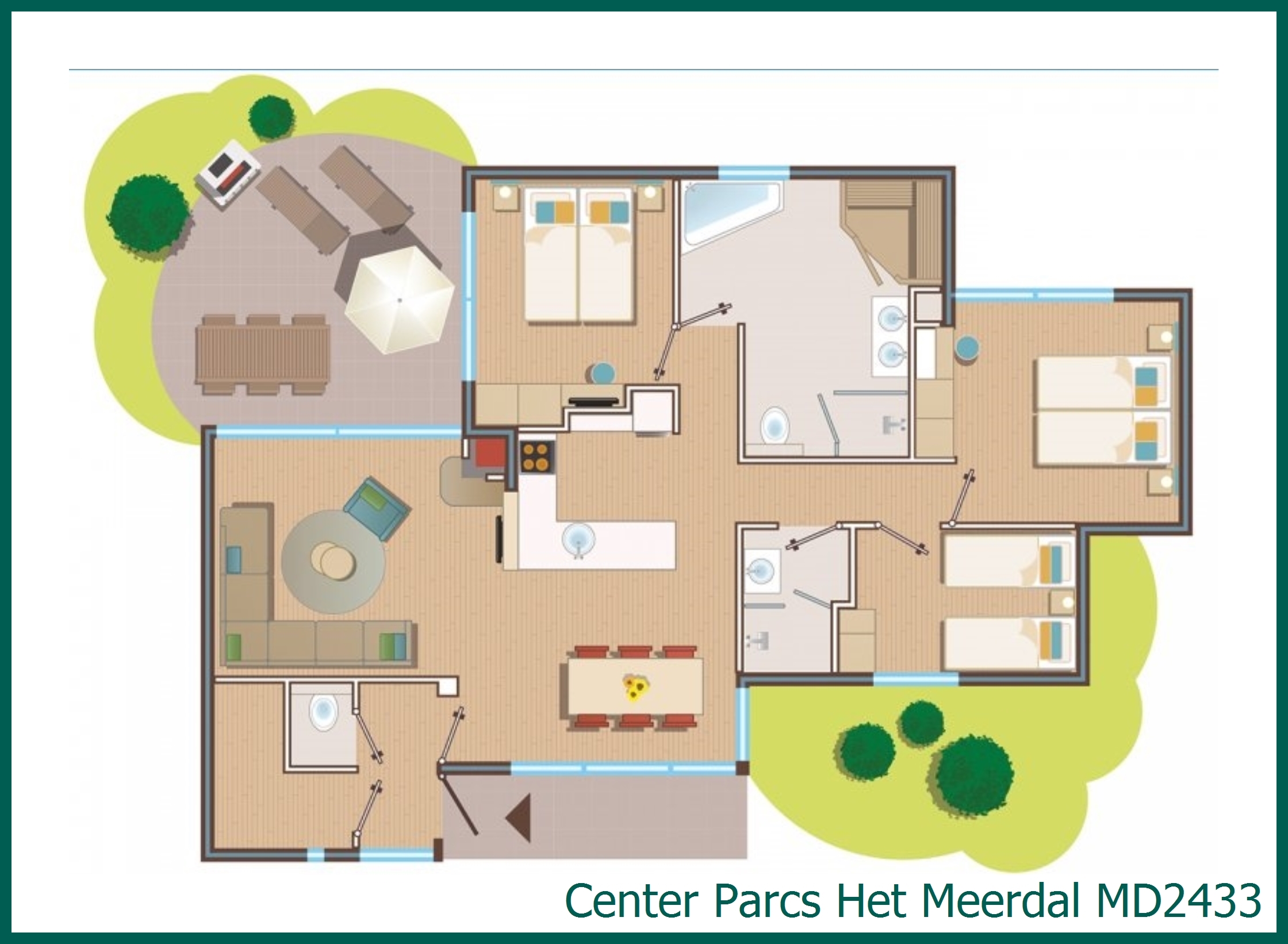 MD2433 - Center Parcs Het Meerdal - VIP cottage voor 6 personen ...