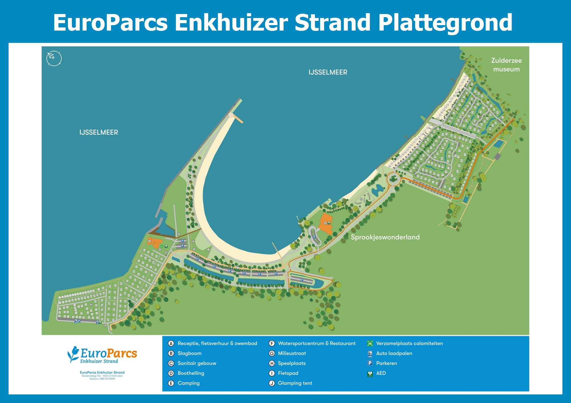 Plattegrond van EuroParcs Enkhuizer Strand | ParkExplorer