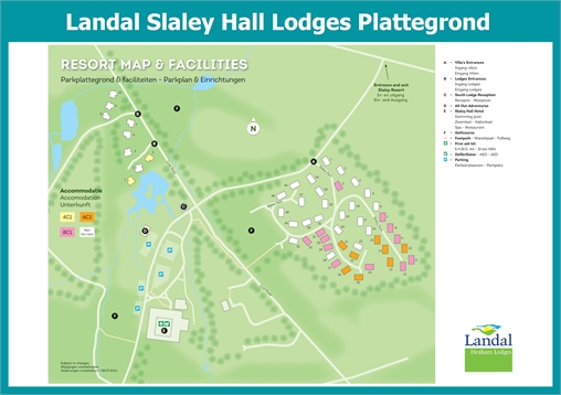 Plattegrond van Landal Slaley Hall Lodges | ParkExplorer