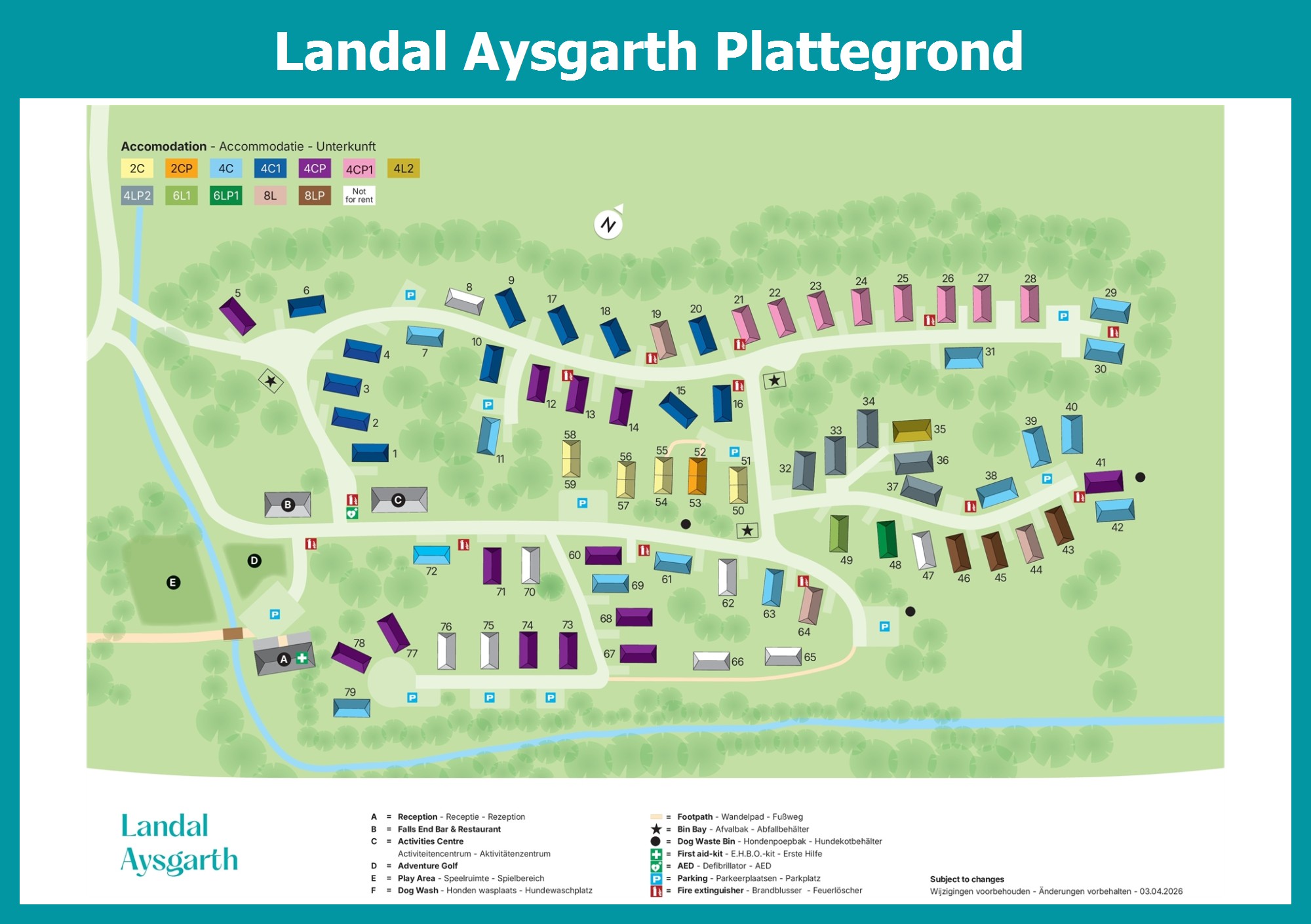 Plattegrond van Landal Aysgarth | ParkExplorer