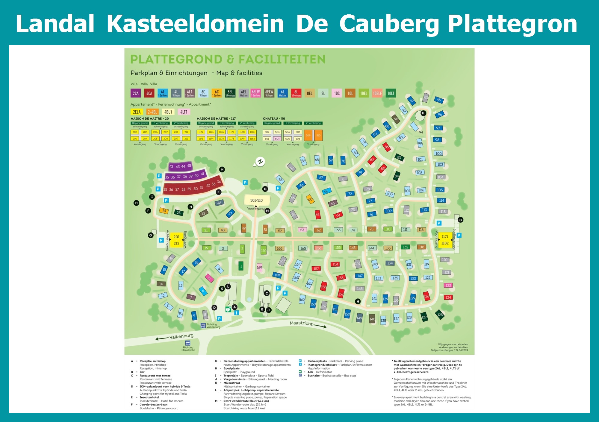 // Plattegrond van Landal Kasteeldomein De Cauberg | ParkExplorer