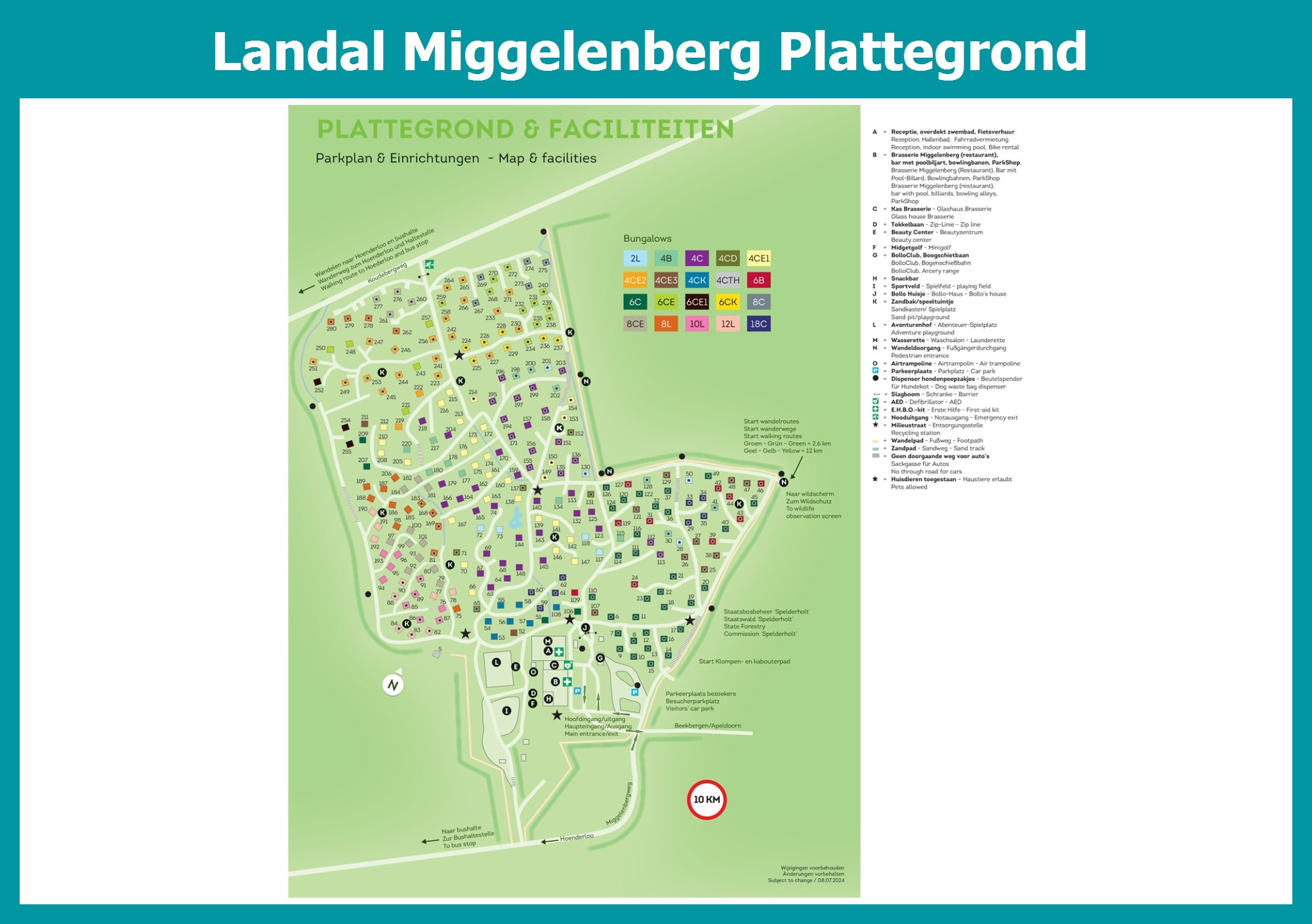 // Plattegrond van Landal Miggelenberg | ParkExplorer