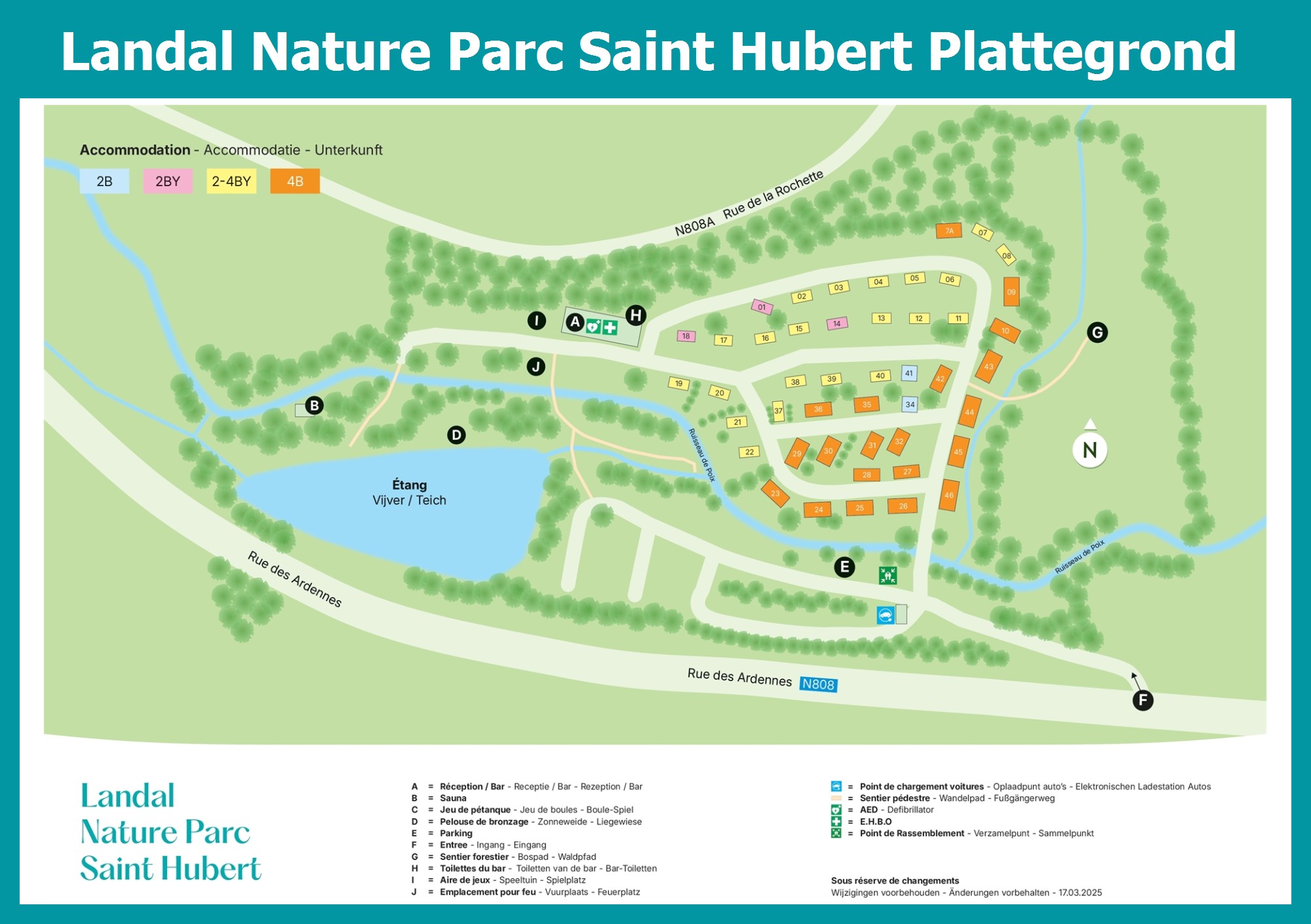 Plattegrond van Landal Nature Parc Saint Hubert | ParkExplorer