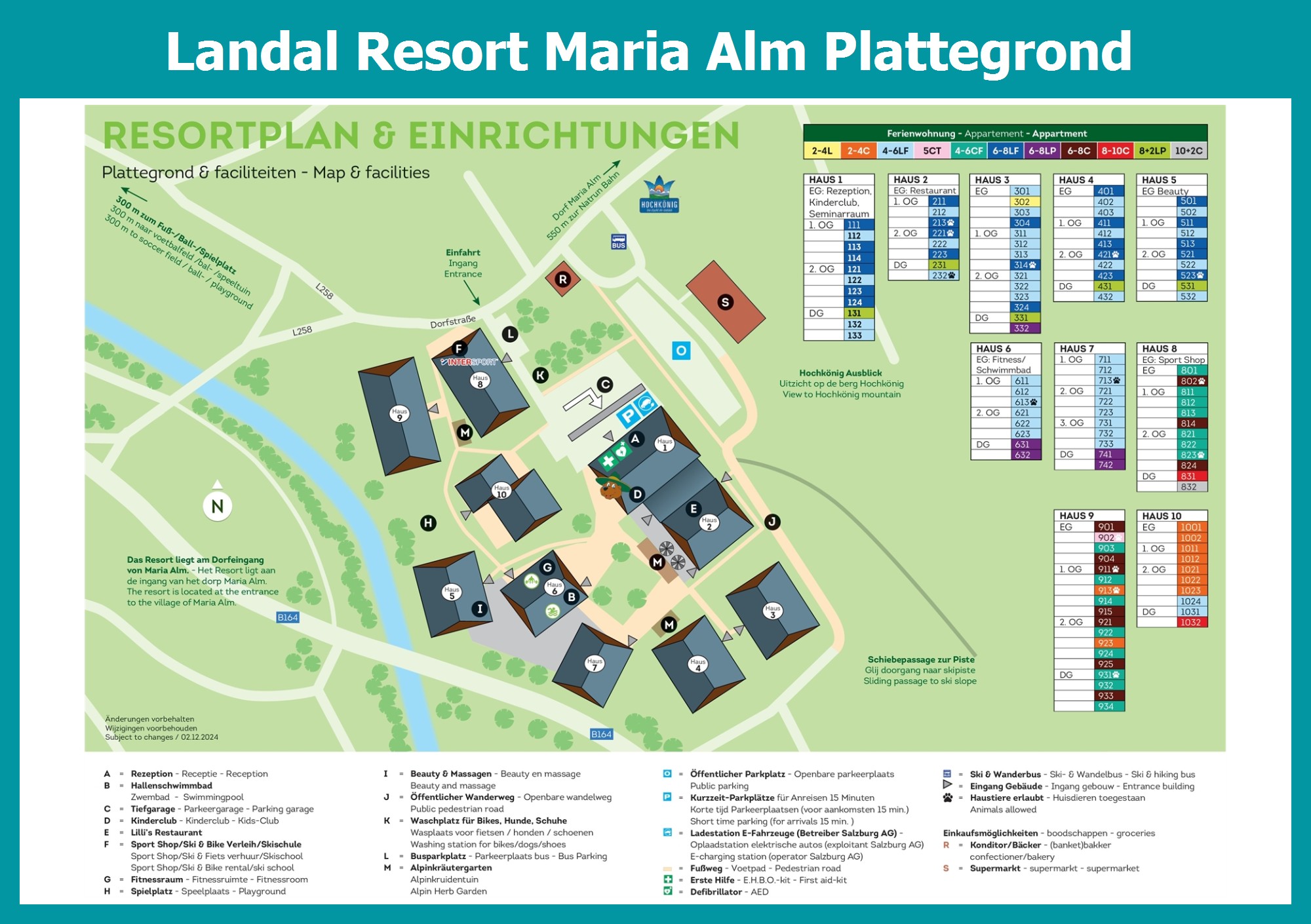 Plattegrond van Landal Resort Maria Alm | ParkExplorer