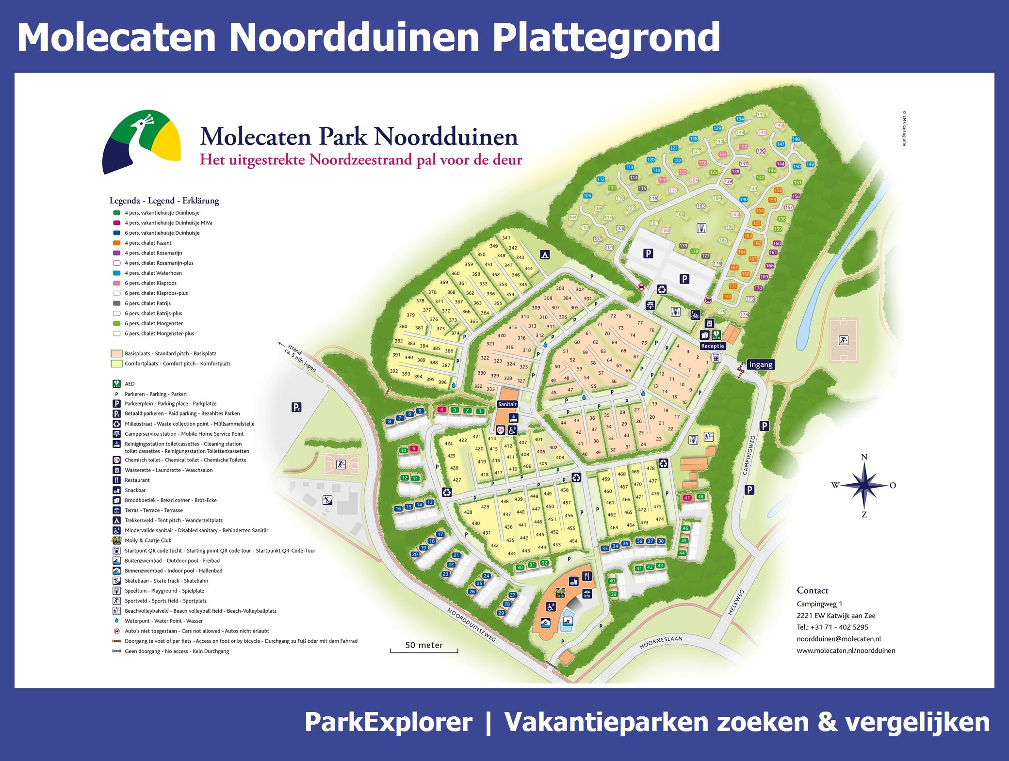Plattegrond van Molecaten Noordduinen | ParkExplorer