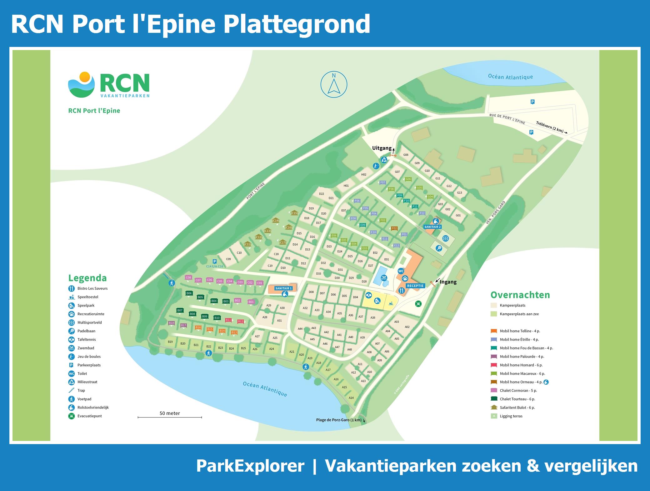 // Plattegrond van RCN Port l'Epine | ParkExplorer