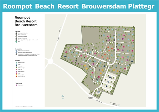 Plattegrond van Roompot Beach Resort Brouwersdam | ParkExplorer