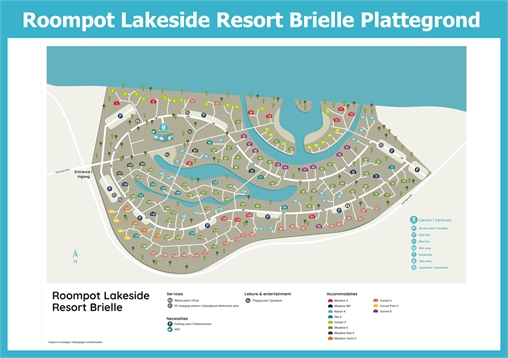 Plattegrond van Roompot Lakeside Resort Brielle | ParkExplorer