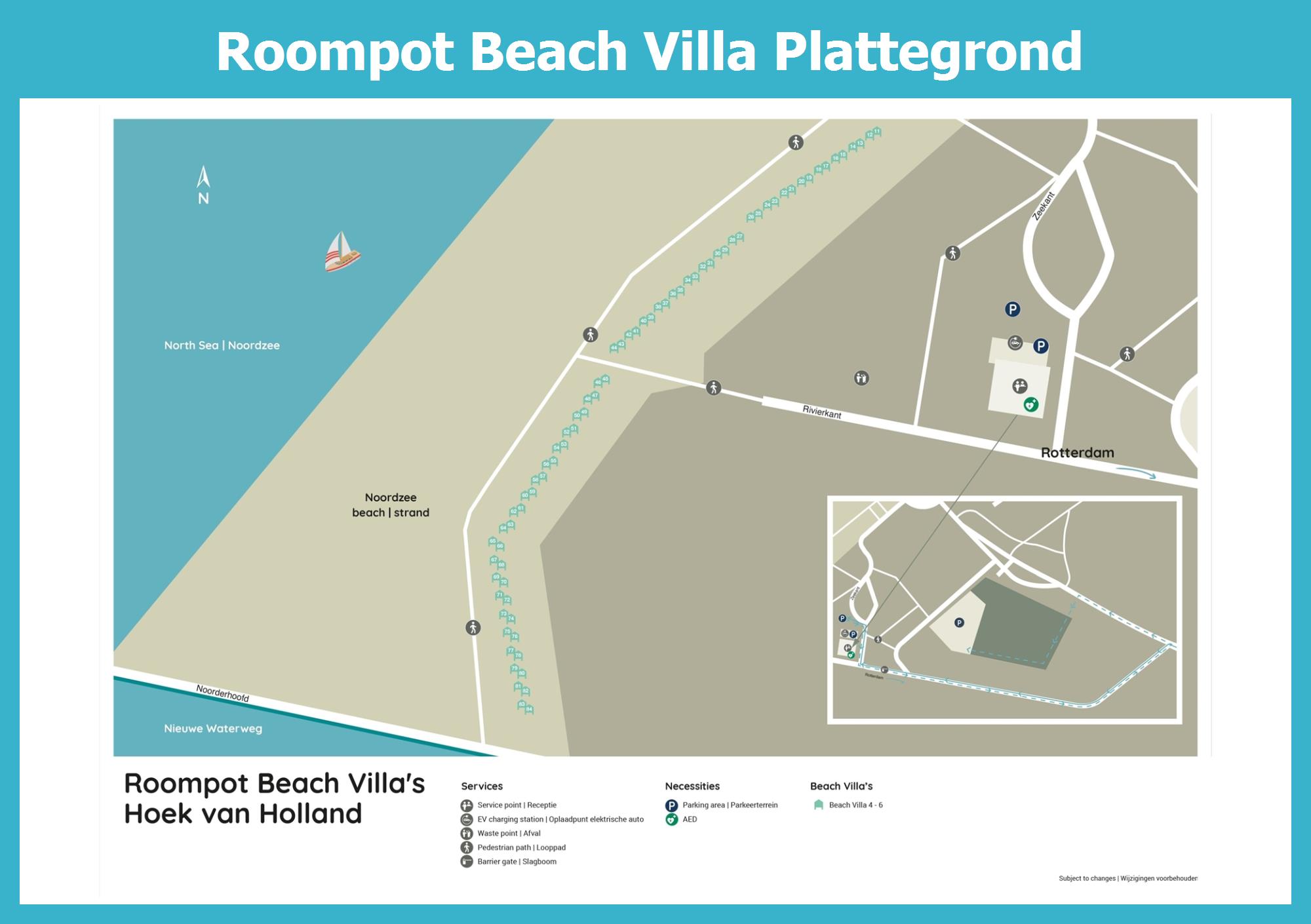 Plattegrond van Roompot Beach Villa | ParkExplorer