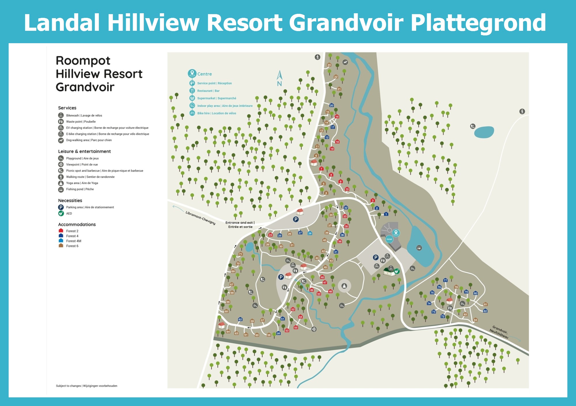 Plattegrond van Landal Hillview Resort Grandvoir - ParkExplorer