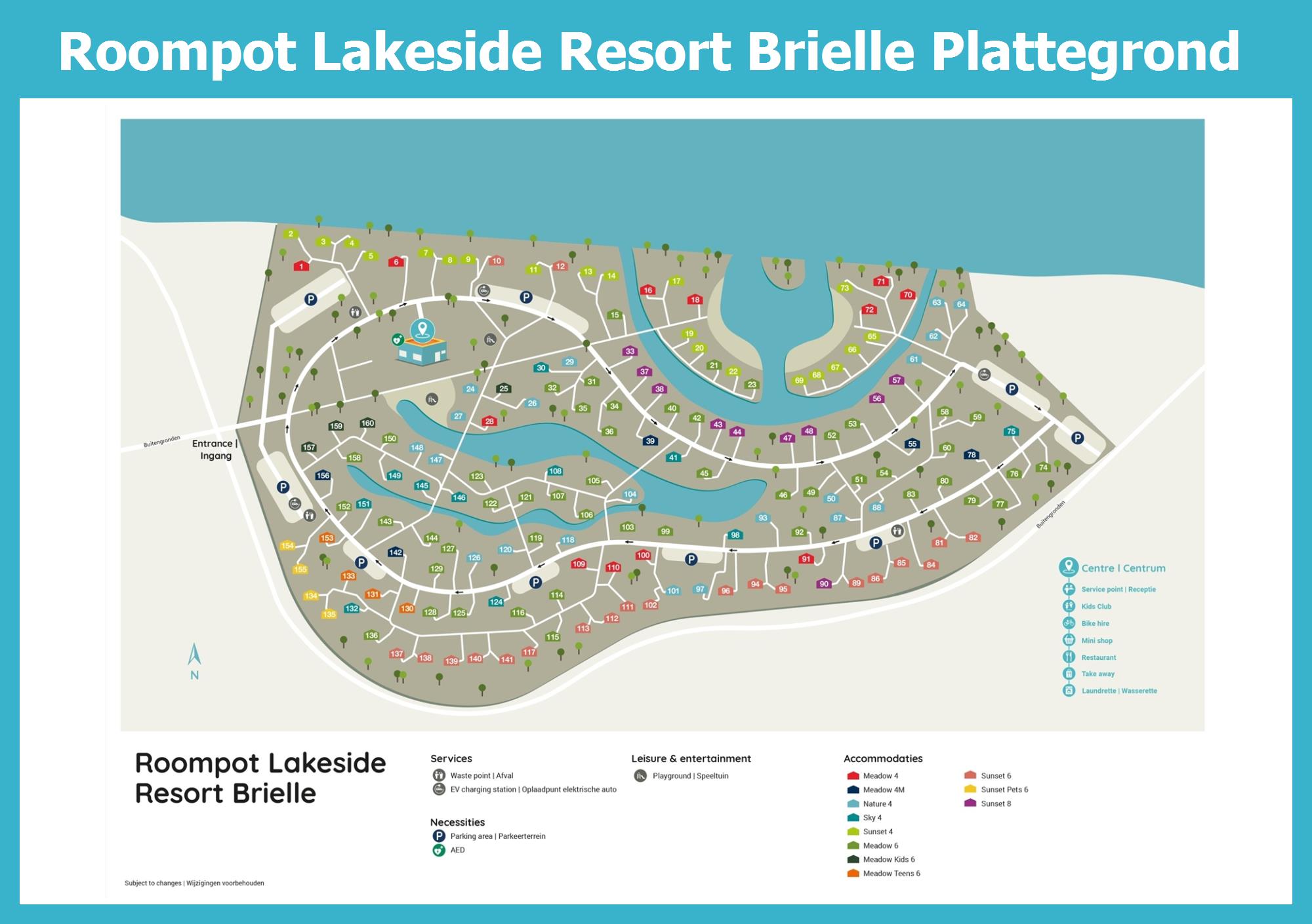 Plattegrond van Roompot Lakeside Resort Brielle | ParkExplorer