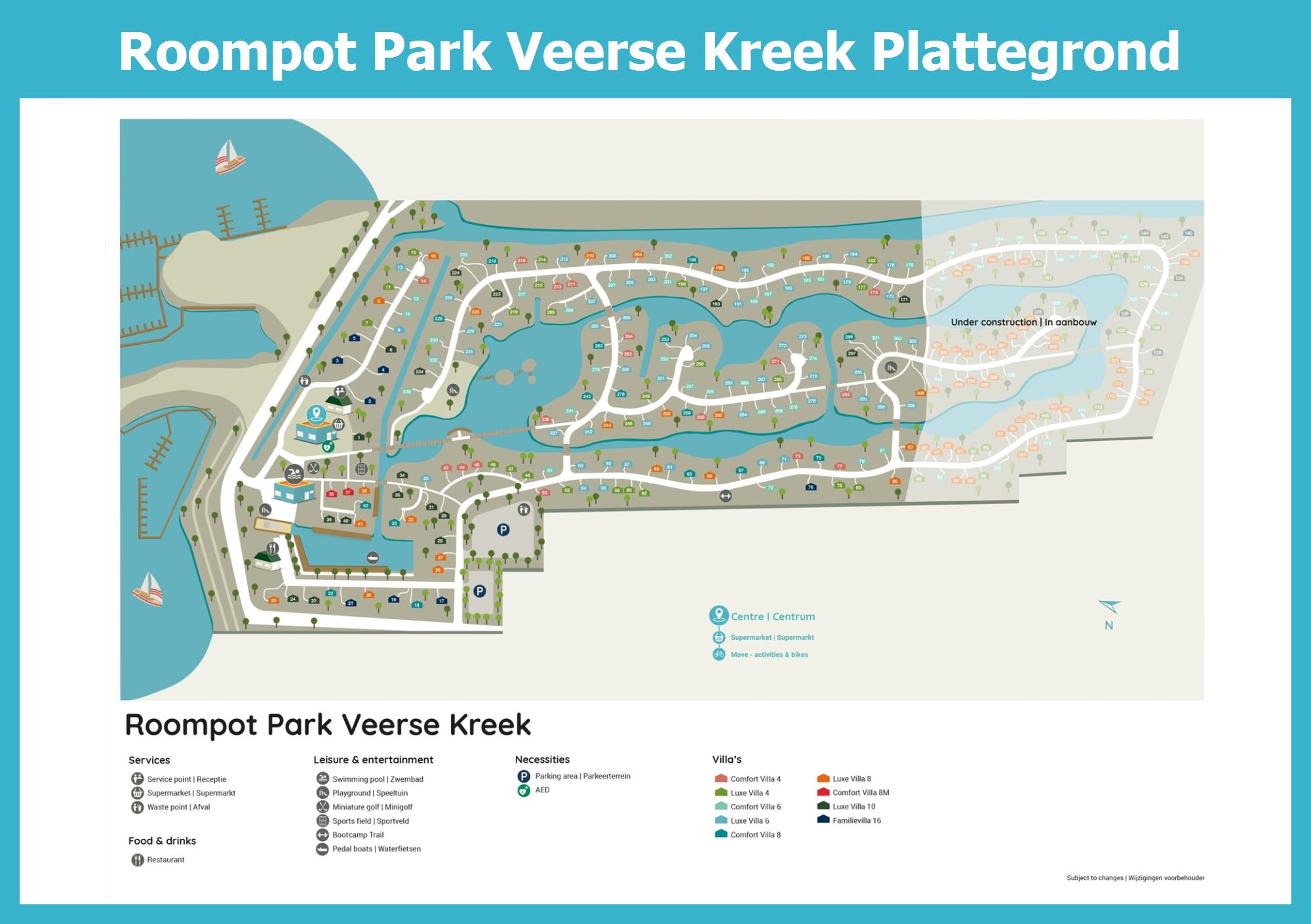 Plattegrond van Roompot Park Veerse Kreek | ParkExplorer