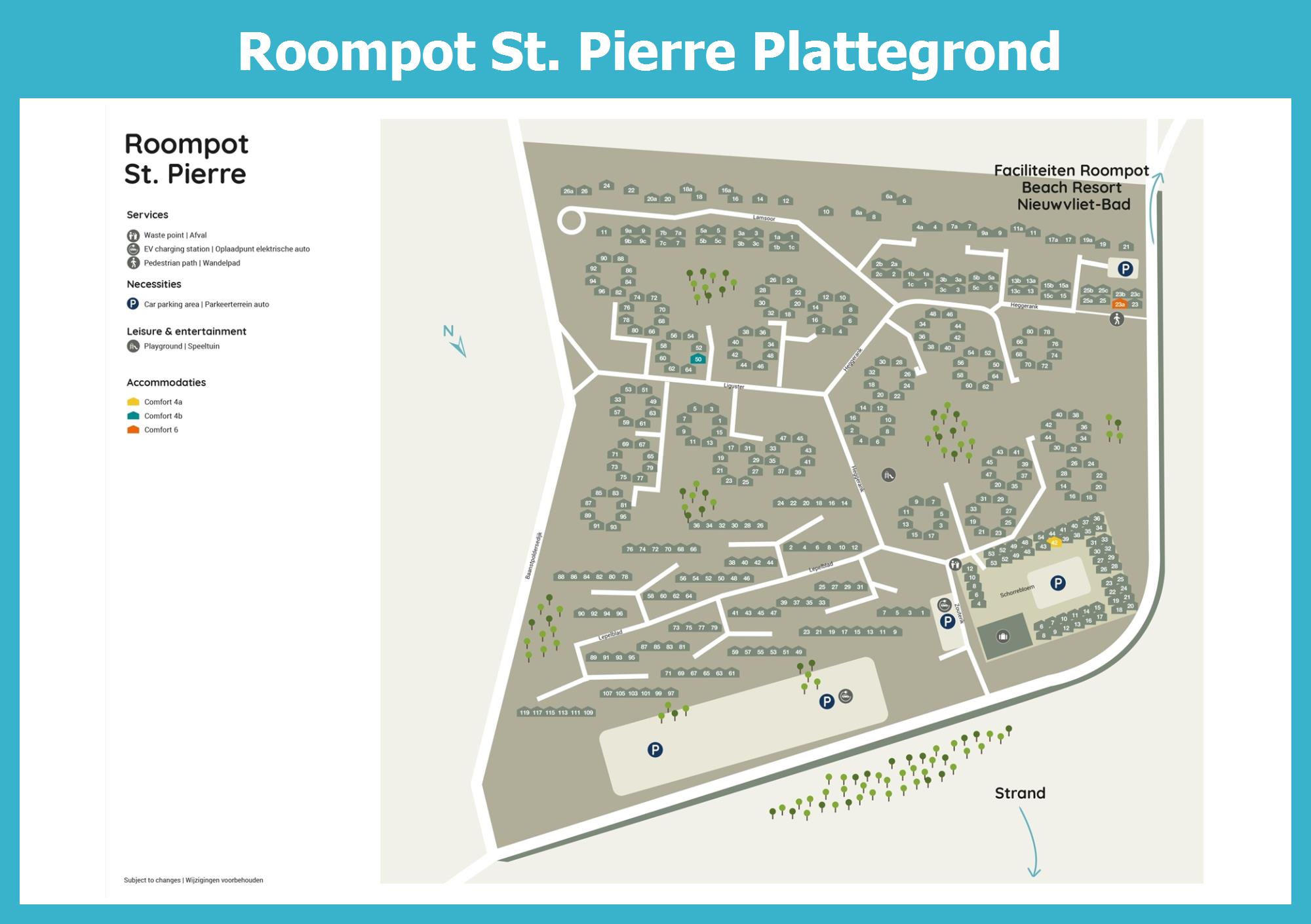 Plattegrond van Roompot St. Pierre | ParkExplorer