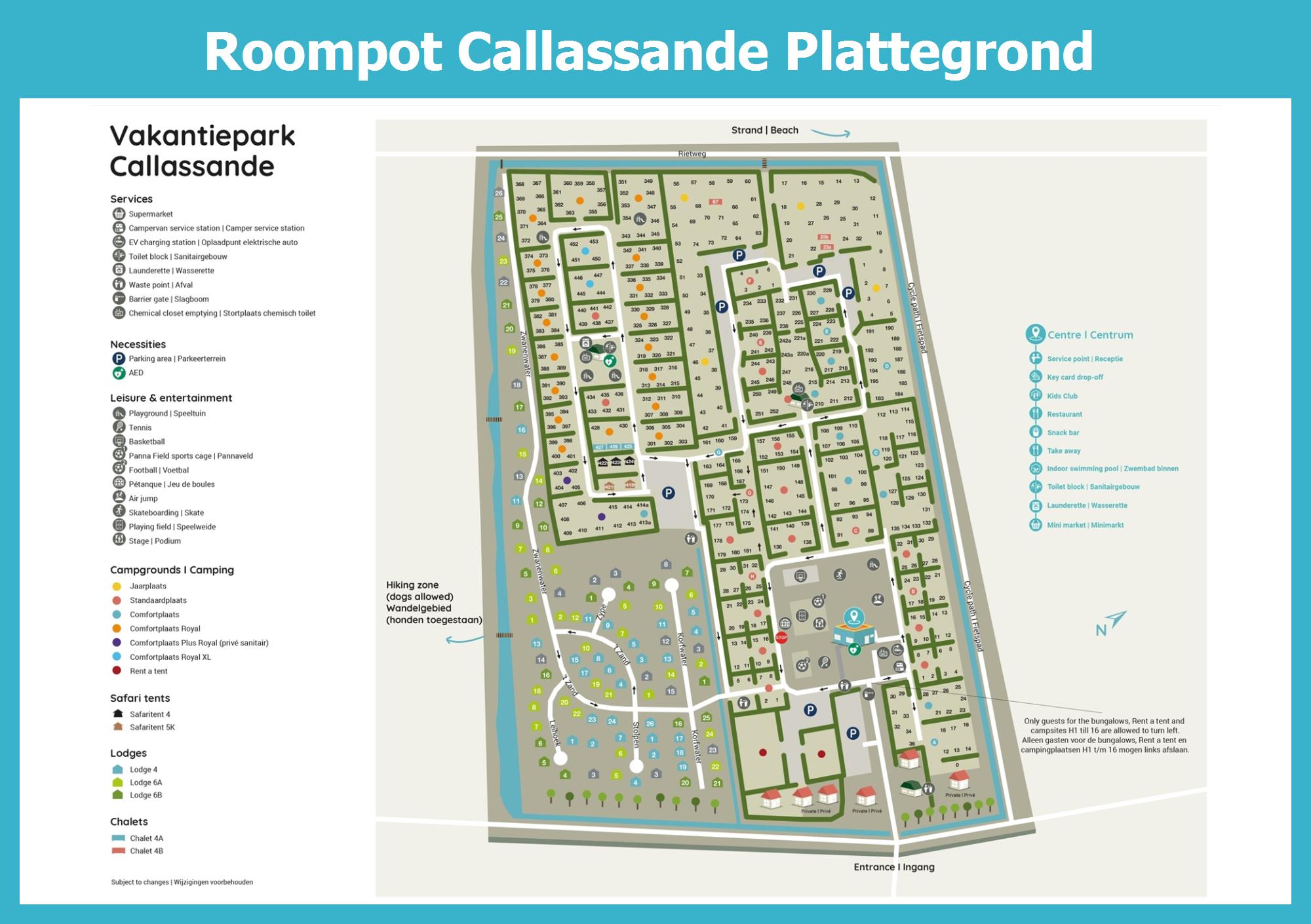 Plattegrond van Roompot Callassande | ParkExplorer