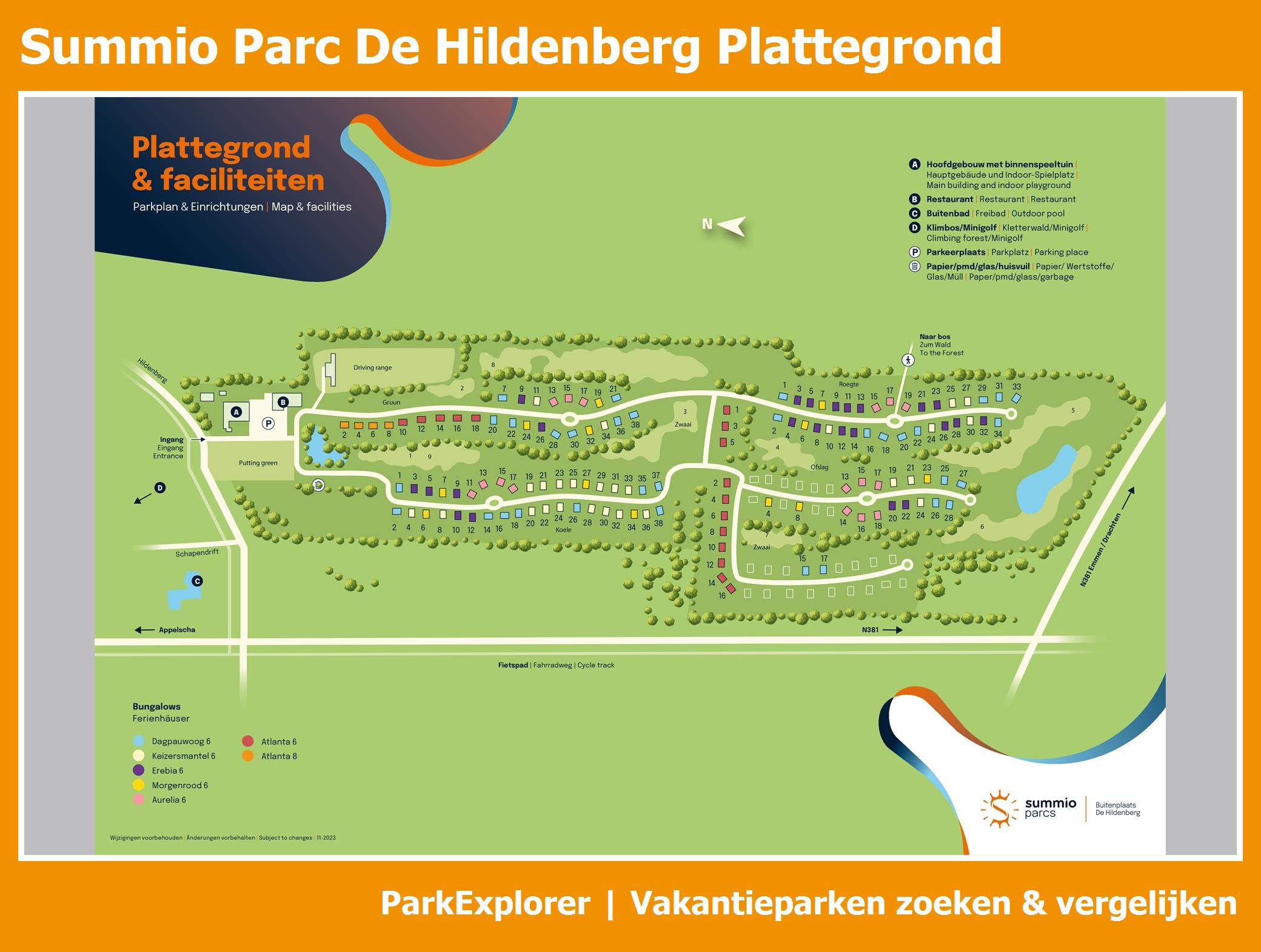 Plattegrond van De Hildenberg | ParkExplorer