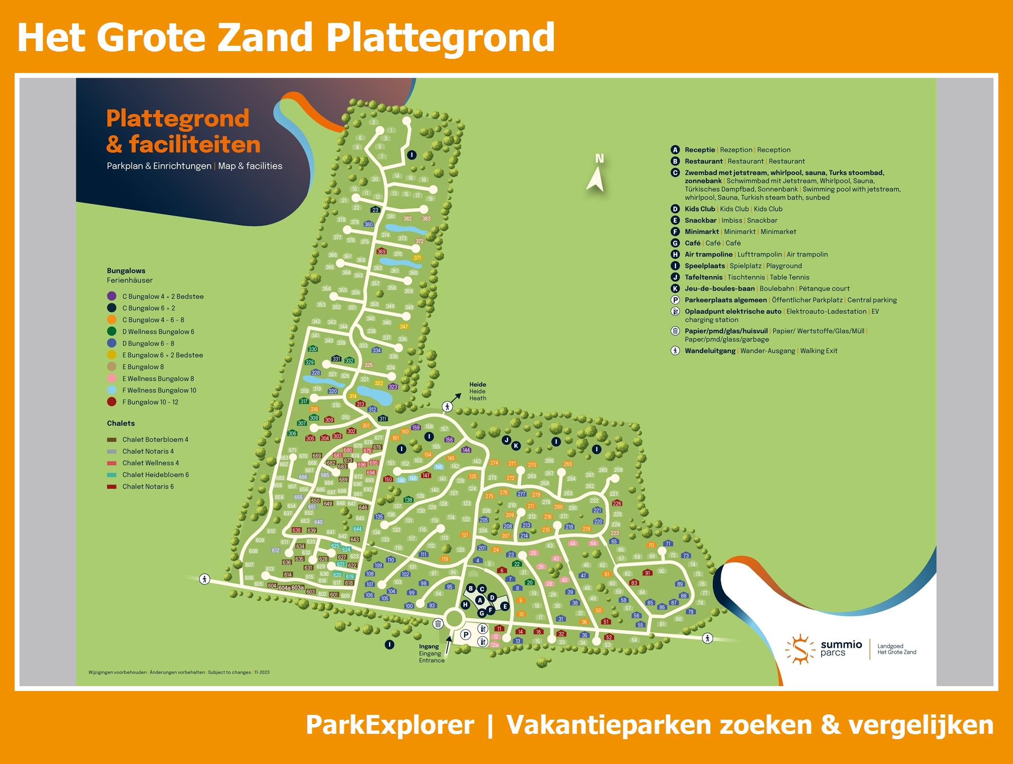 Plattegrond van Het Grote Zand | ParkExplorer