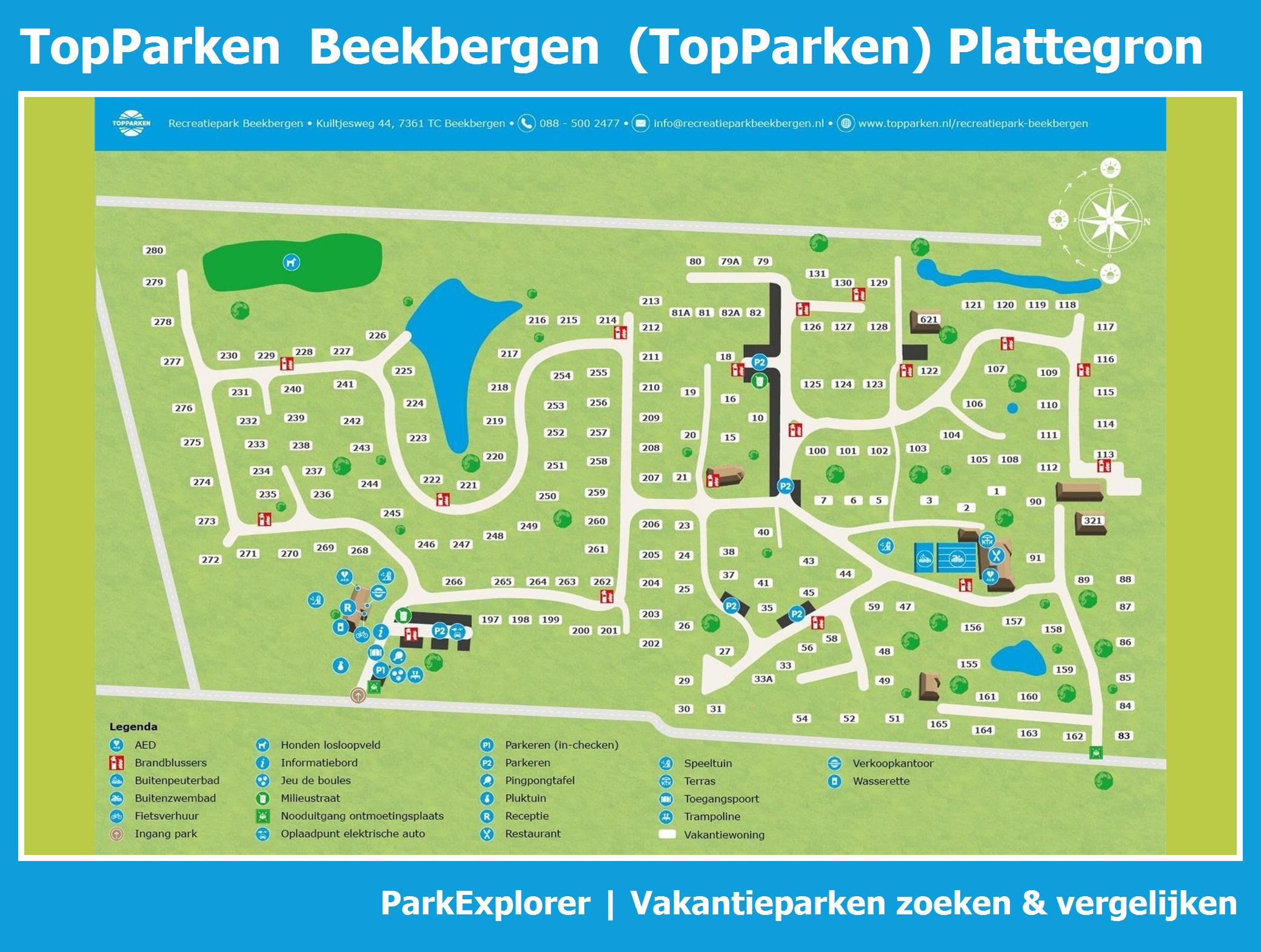 Plattegrond van TopParken Beekbergen | ParkExplorer