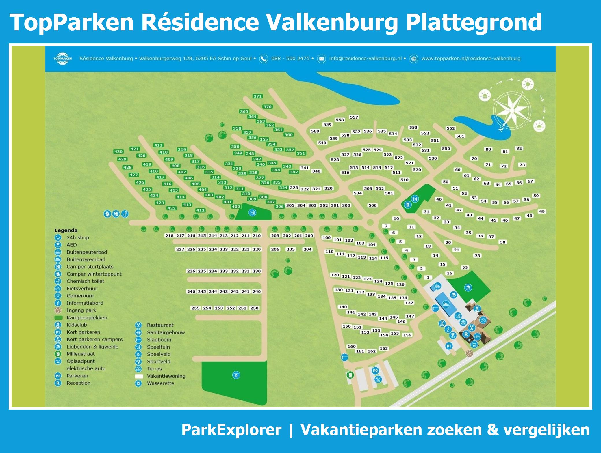 Plattegrond van TopParken Résidence Valkenburg | ParkExplorer